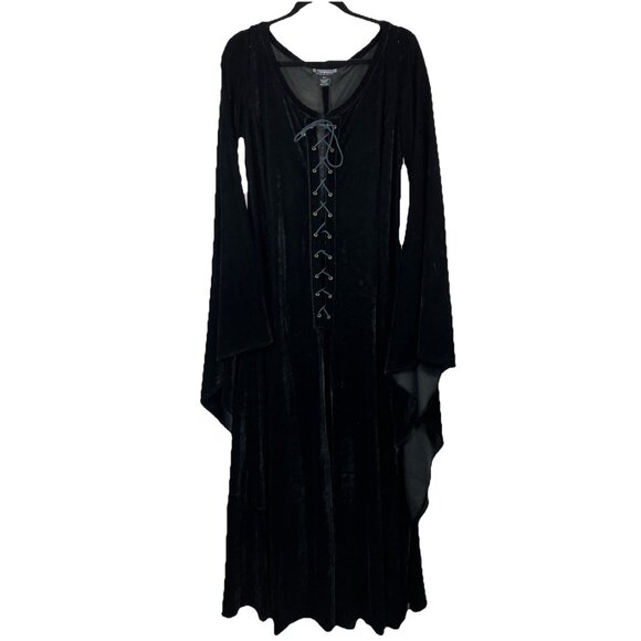 Dresses | Vintage Pyramid Collection Witchy Corset Wide Sleeve Goth ...